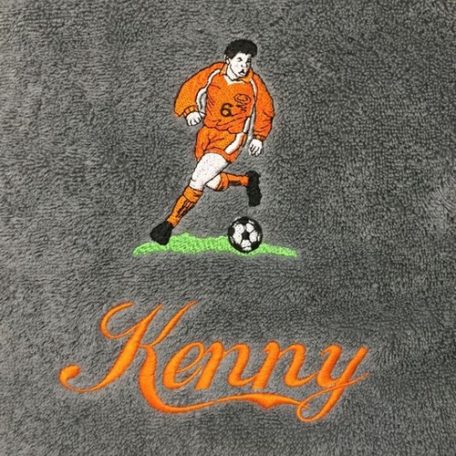 Serviette éponge Foot - Joueur - Kréa Broderie